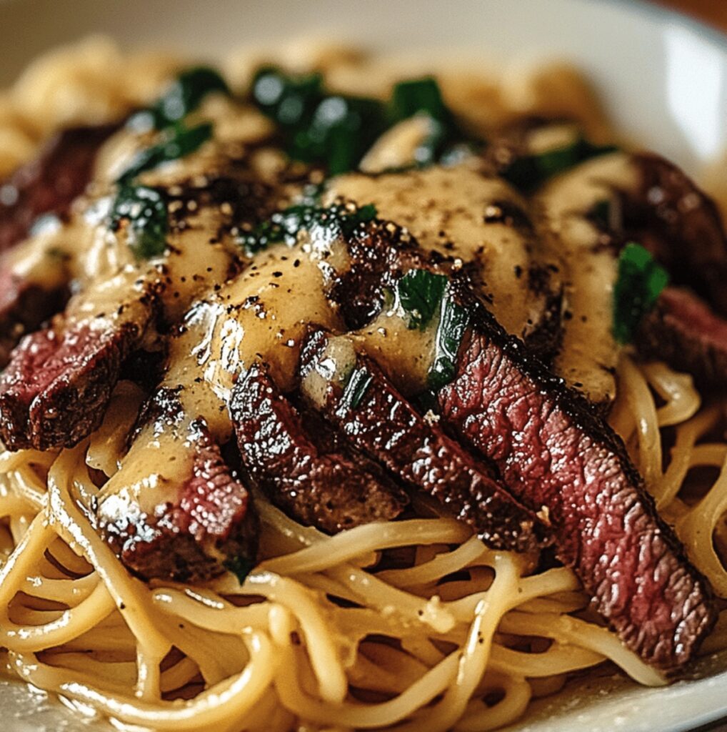 Sizzling Garlic Butter Steak Lightning Noodles Recipe for Dinner ...