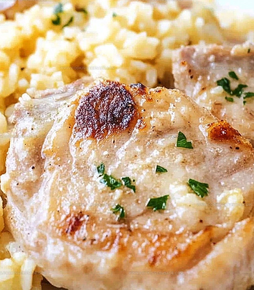 Quick Baked Pork Chops & Rice Recipe - A Cozy Family Favorite - Cooking Crusade